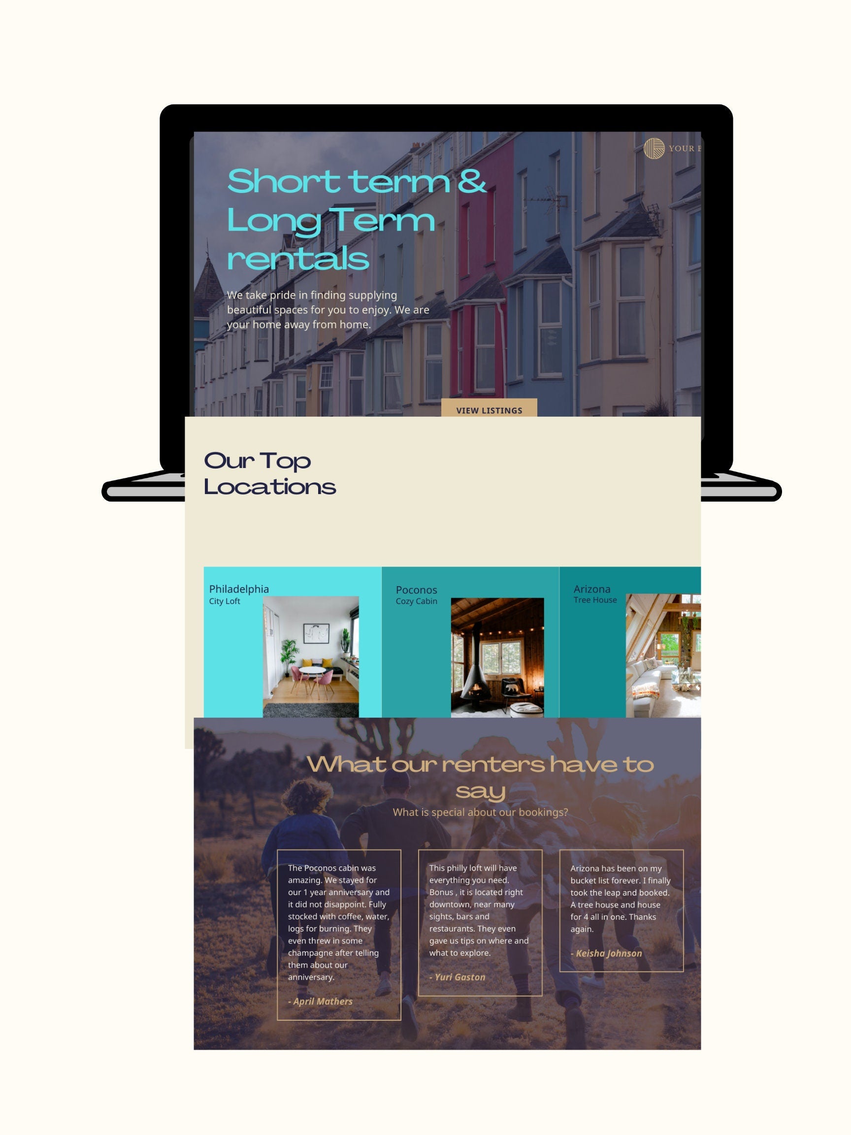 Airbnb website design, Canva template for rental, Personalized Canva w ...